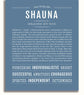 Shauna Personalized Name Meaning Art Prints – Name Stories