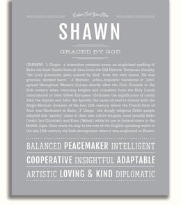 Shawn | Name Art Print – Name Stories