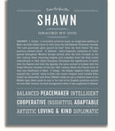 Shawn | Name Art Print – Name Stories