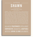 Shawn | Name Art Print – Name Stories