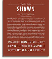 Shawn Personalized Name Meaning Art Prints – Name Stories