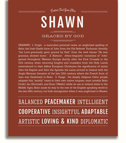 Shawn | Name Art Print – Name Stories