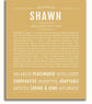Shawn Personalized Name Meaning Art Prints – Name Stories