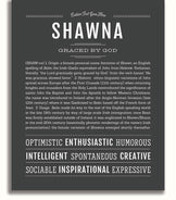 Shawna | Name Art Print – Name Stories