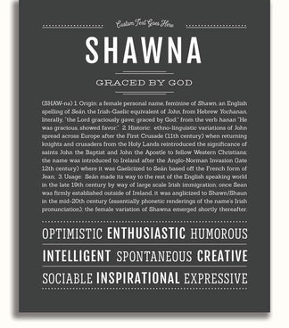 Shawna | Name Art Print – Name Stories