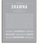 Shawna | Name Art Print – Name Stories