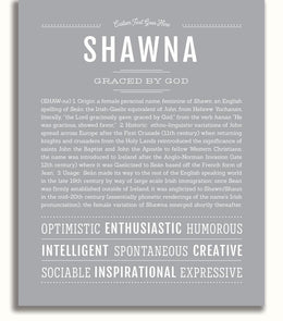 Shawna | Name Art Print – Name Stories