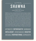 Shawna | Name Art Print – Name Stories
