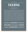 Shawna Personalized Name Meaning Art Prints – Name Stories