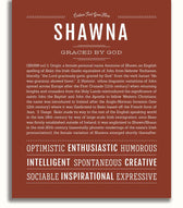 Shawna | Name Art Print – Name Stories
