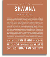 Shawna | Name Art Print – Name Stories