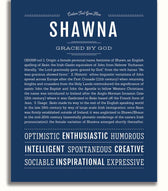 Shawna | Name Art Print – Name Stories