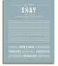Shay Personalized Name Meaning Art Prints – Name Stories