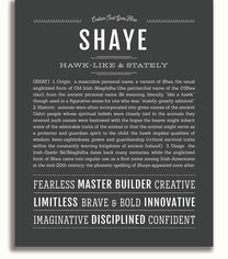 Shaye | Name Art Print – Name Stories