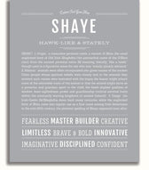Shaye | Name Art Print – Name Stories