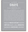 Shaye | Name Art Print – Name Stories