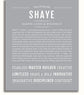 Shaye | Name Art Print – Name Stories