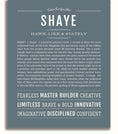 Shaye Personalized Name Meaning Art Prints – Name Stories