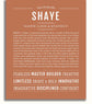 Shaye | Name Art Print – Name Stories