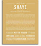 Shaye | Name Art Print – Name Stories