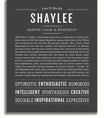 Shaylee | Name Art Print – Name Stories