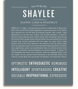 Shaylee | Name Art Print – Name Stories