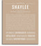 Shaylee Personalized Name Meaning Art Prints – Name Stories