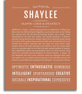 Shaylee | Name Art Print – Name Stories