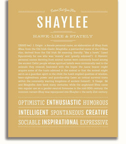 Shaylee | Name Art Print – Name Stories