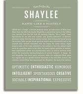 Shaylee | Name Art Print – Name Stories