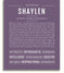 Shaylen Personalized Name Meaning Art Prints – Name Stories