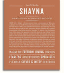 Shayna | Name Art Print – Name Stories