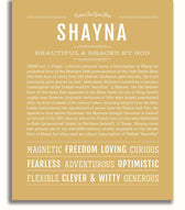 Shayna | Name Art Print – Name Stories