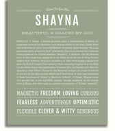Shayna | Name Art Print – Name Stories
