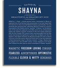 Shayna | Name Art Print – Name Stories