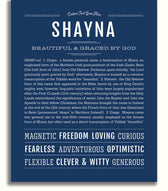 Shayna | Name Art Print – Name Stories