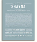 Shayna | Name Art Print – Name Stories