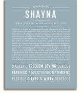 Shayna | Name Art Print – Name Stories