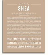 Shea (female) | Name Art Print – Name Stories