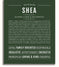 Shea (female) | Name Art Print – Name Stories