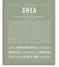 Shea Personalized Name Meaning Art Prints – Name Stories