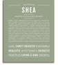 Shea (female) | Name Art Print – Name Stories
