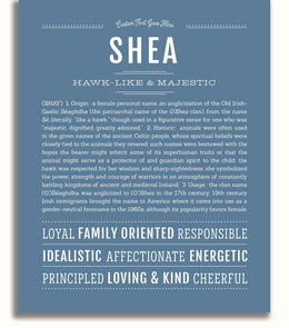 Shea (female) | Name Art Print – Name Stories