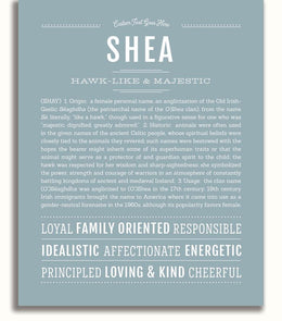 Shea (female) | Name Art Print – Name Stories
