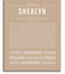 Shealyn Personalized Name Meaning Art Prints – Name Stories