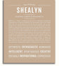 Shealyn Personalized Name Meaning Art Prints – Name Stories