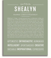 Shealyn Personalized Name Meaning Art Prints – Name Stories