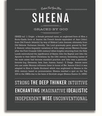 Sheena | Name Art Print – Name Stories