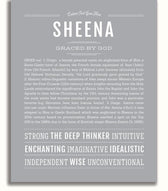 Sheena | Name Art Print – Name Stories