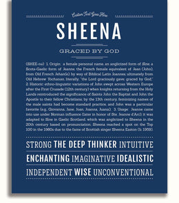 Sheena | Name Art Print – Name Stories